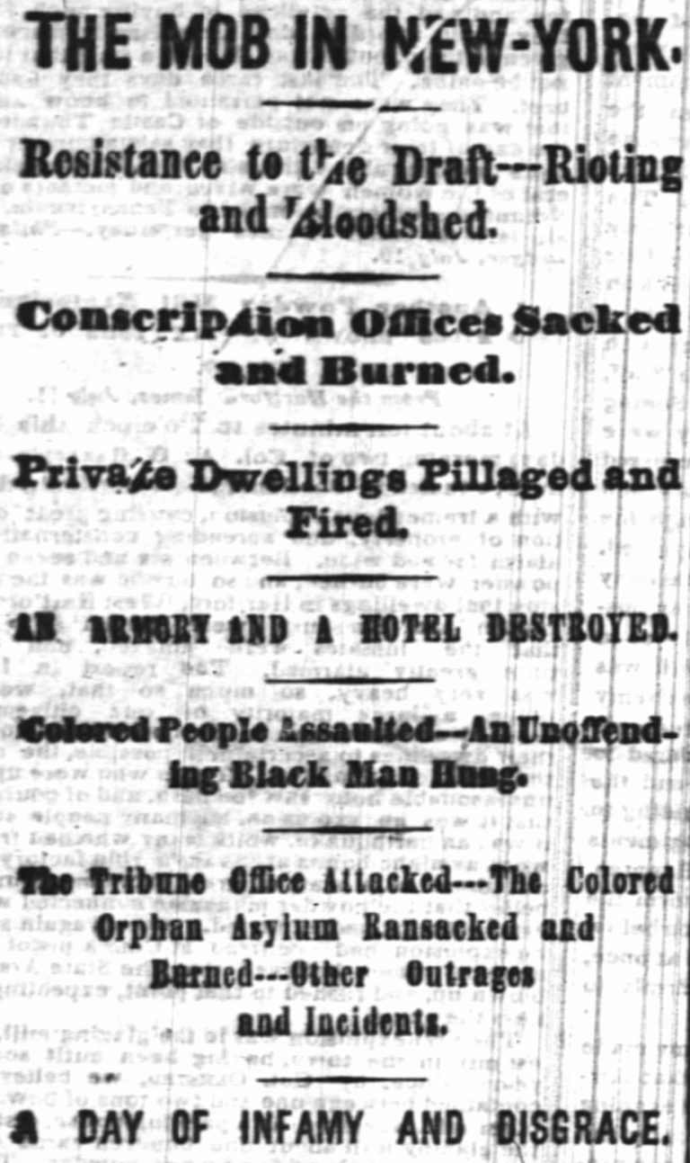 The New York City Draft Riots, July 1863 - Discovering NYC